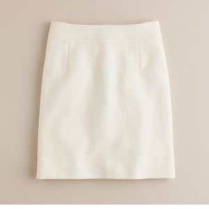 J. Crew | Skirts | J Crew Classic Mini In Felted Wool In Ivory | Poshmark